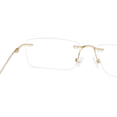 Shop online for Gold Brown Rimless Rectangle Large (Size-55) John ...