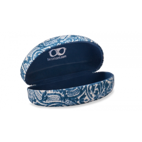 Buy Lenskart Abstract Blue Sunglass Case (CONTENTS: One Case,One Selvet)