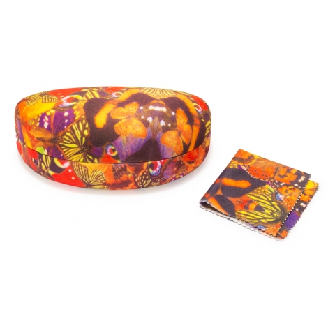 Lenskart Butterfly Orange Sunglass Case (CONTENTS: One Case,One Selvet ...