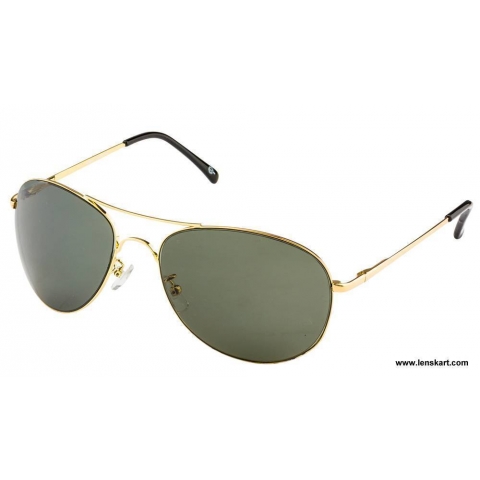 MTV A1007 Gold Black Col 201 Green Aviator Shape Style Sunglasses