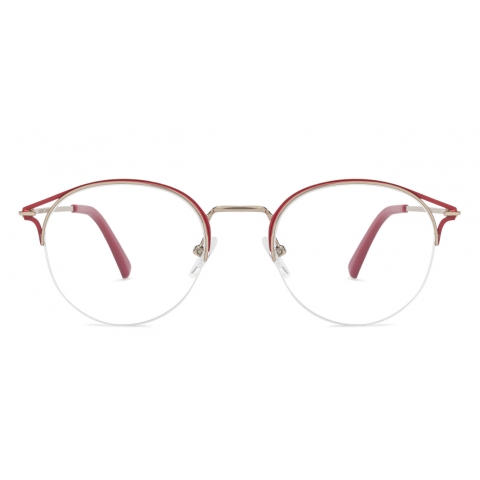 Red Gold Half Rim Round Vincent Chase SLEEK STEEL VC E12319-C2 Eyeglasses