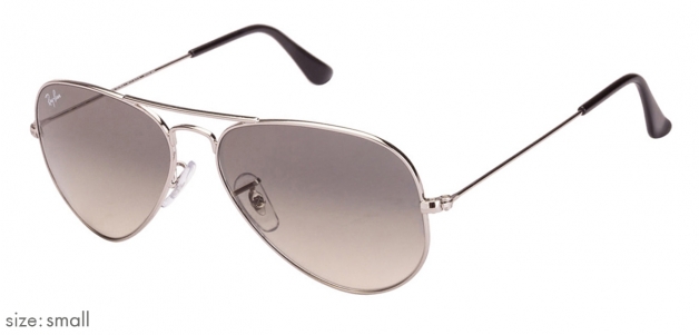 Ray-Ban RB3025 Small (Size-55) Silver Grey Gradient Unisex Sunglasses ...